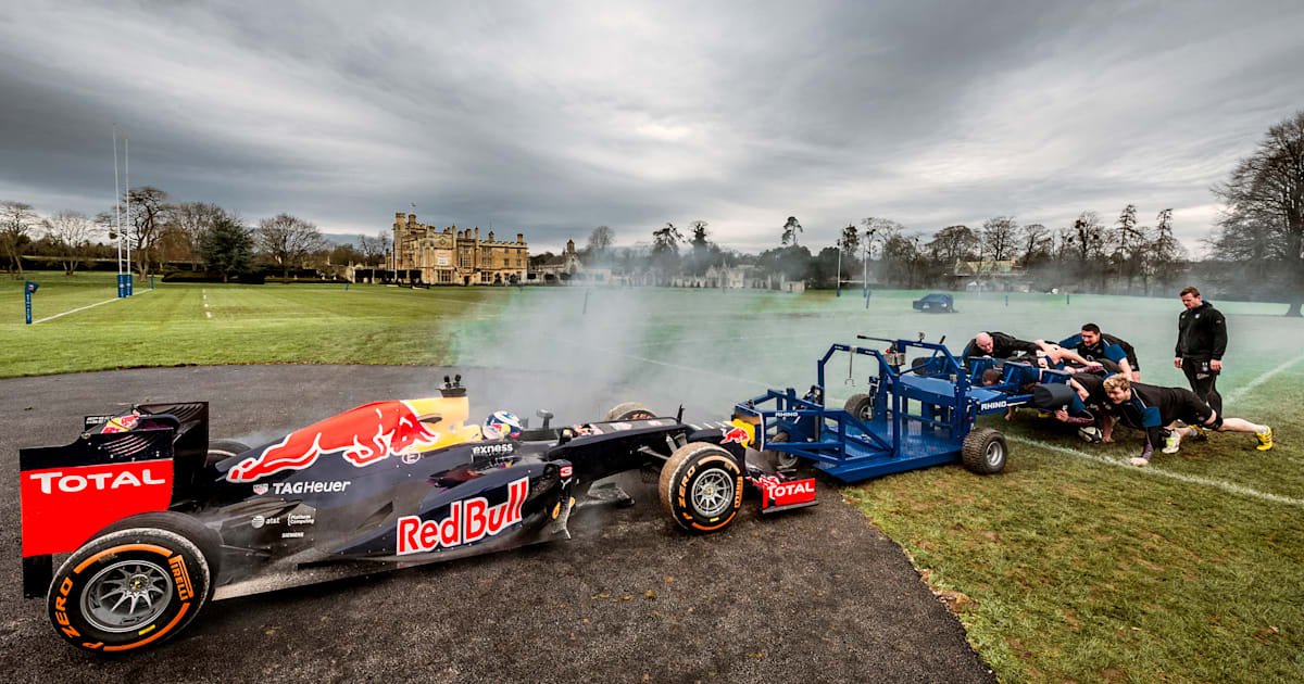 Red Bull Racing: RB8 F1 car vs Bath Rugby team video