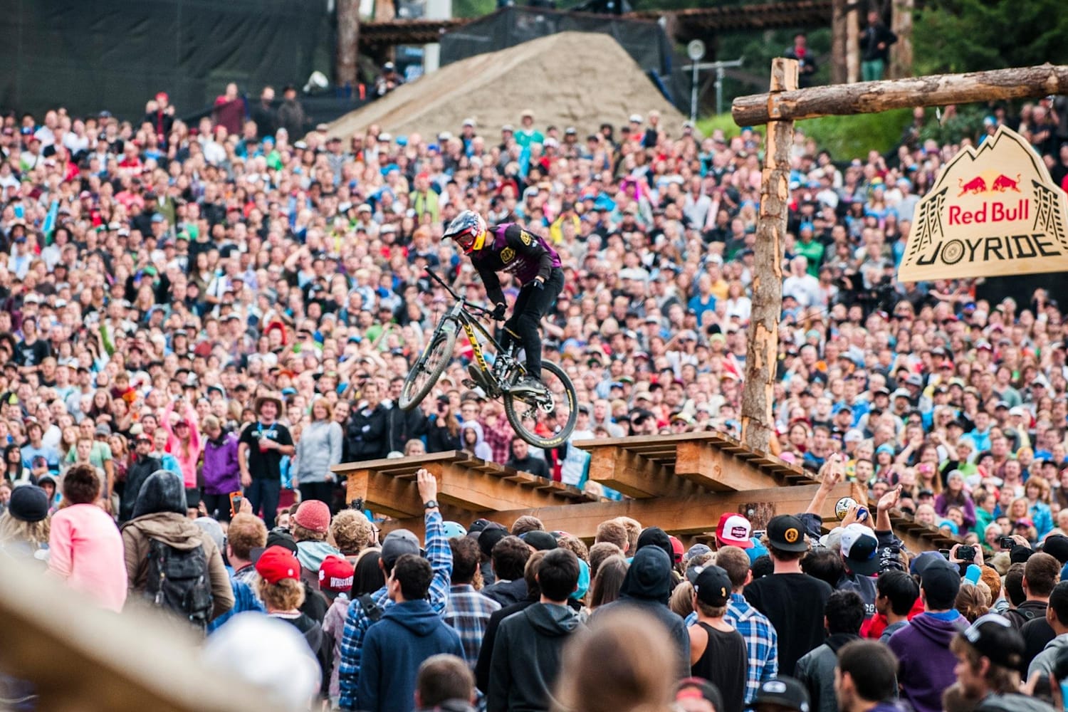 Red Bull Joyride course build at Crankworx, Whistler
