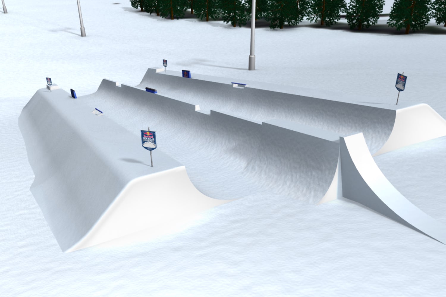 Largest Halfpipe Ever Built in Snow