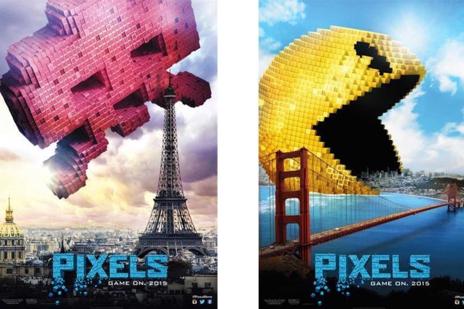 Los videojuegos atacan en los posters de 'Pixels'