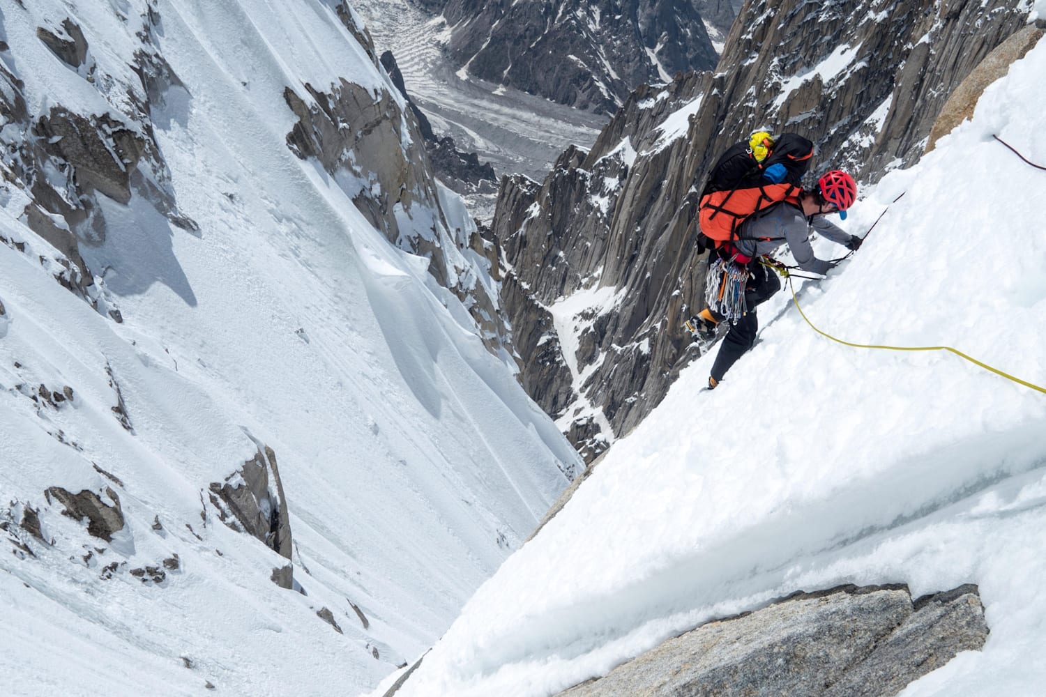 Jon Griffith in a first ascent of the Link Sar West