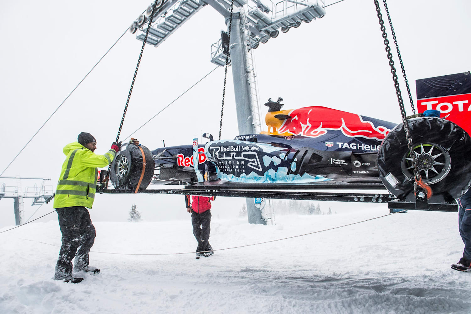 The making of the Red Bull F1 snow run