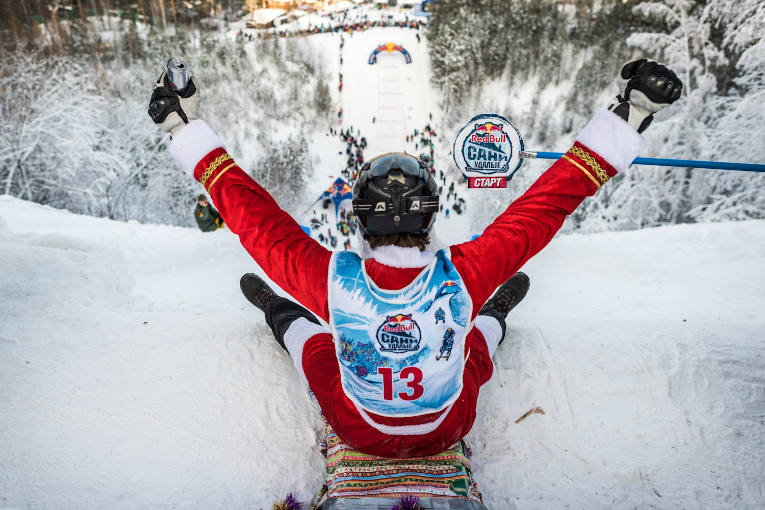 Red Bull Sany Uday: Watch sled race watch snow +video+