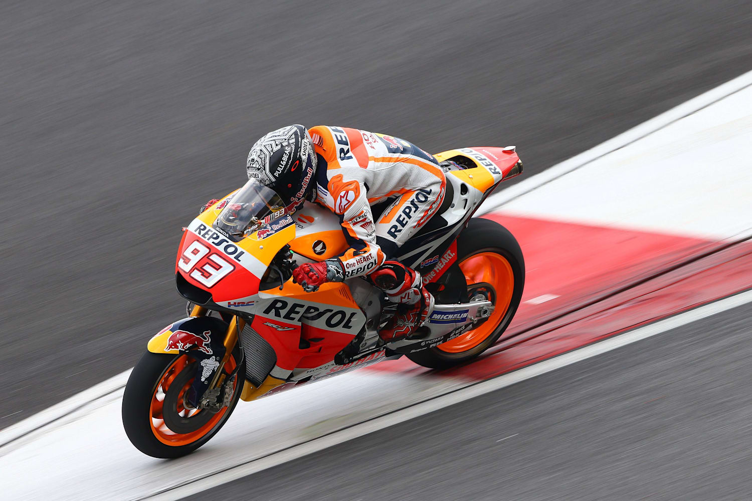 Repsol Honda testing the 2017 MotoGP machine