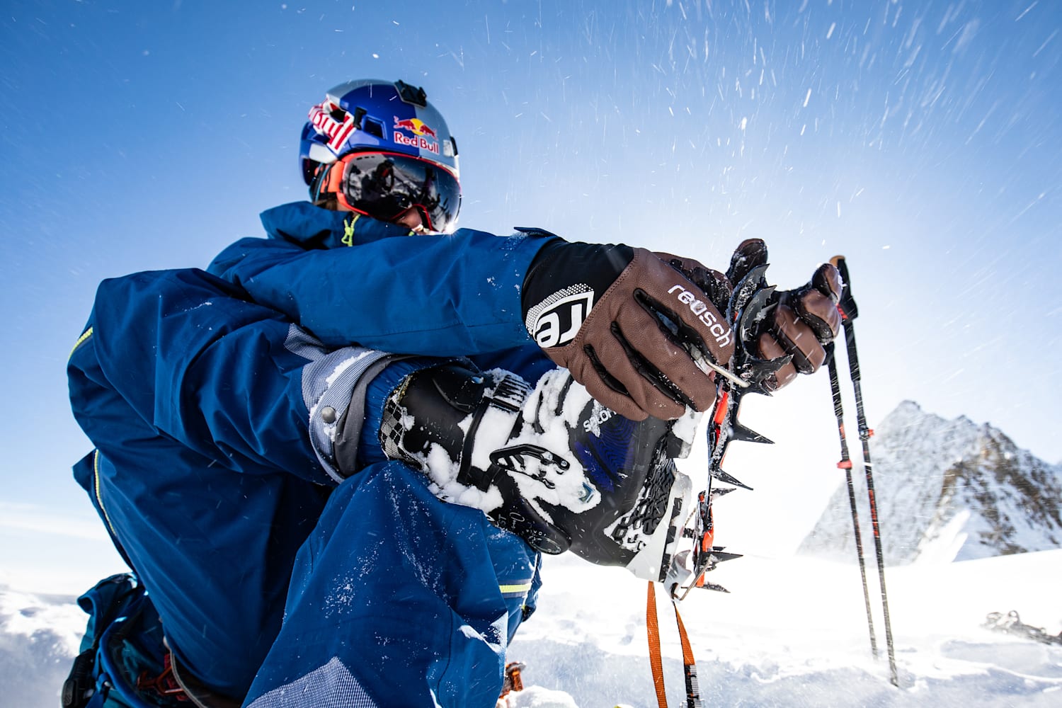 Ein Riesenslalomrennen in den Schweizer Alpen