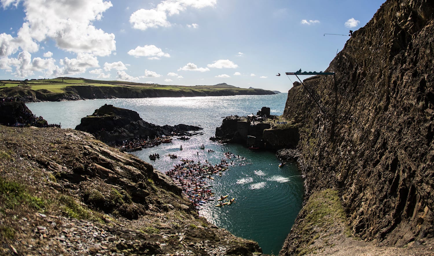 cliff diving wales