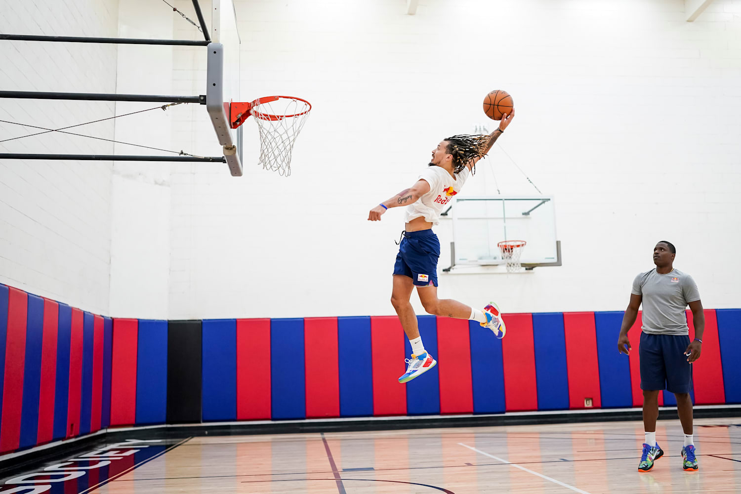 jumping basketball player