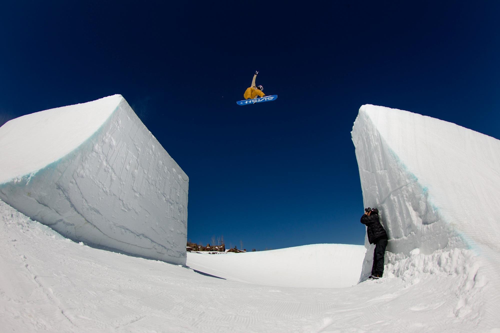 Red Bull Double Pipe Snowboarding Photos Practice Day 1