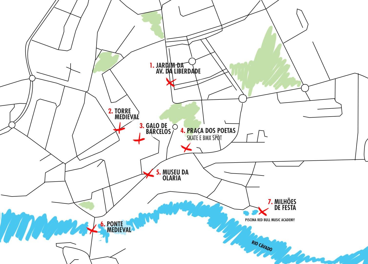 Mapa de Invasão a Barcelos