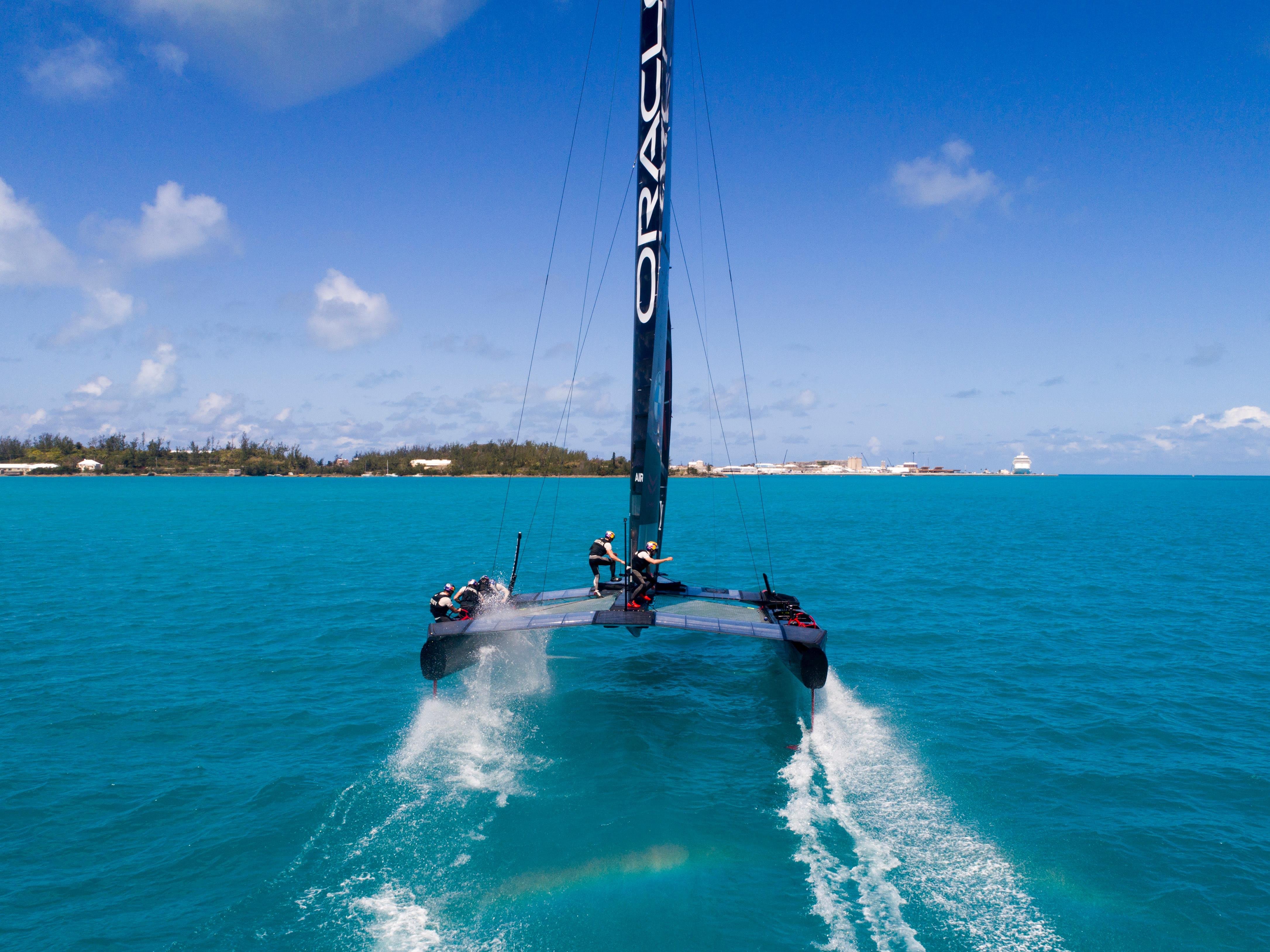 Aerial Images of ORACLE TEAM USA From America's Cup