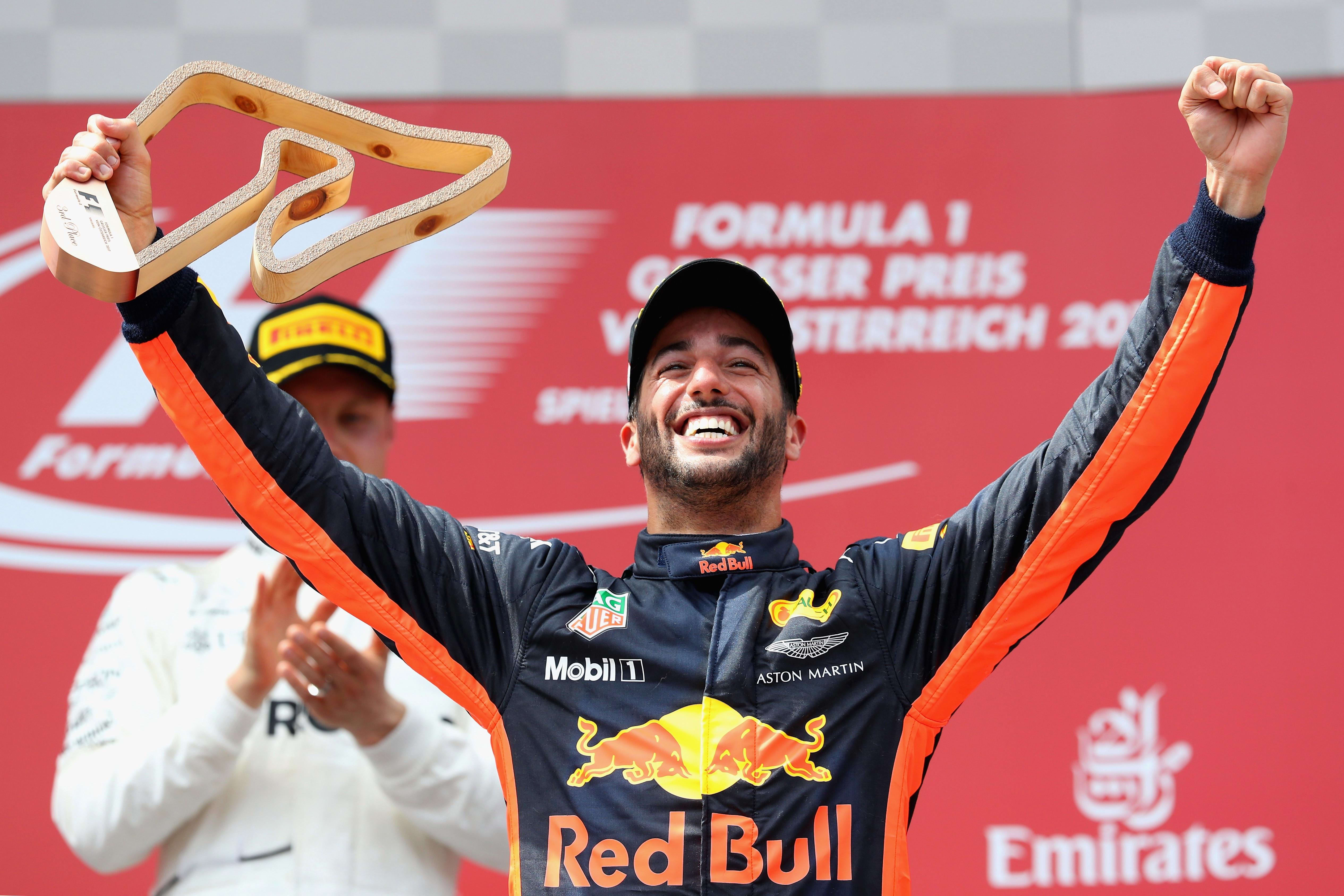 Najważniejsze fakty po GP Austrii F1 podium Ricciardo