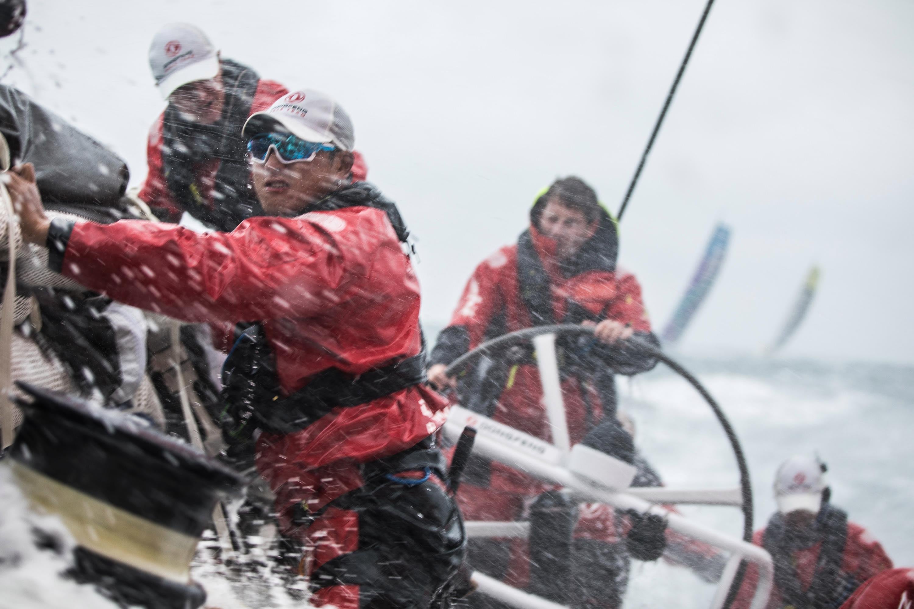 Watch Volvo Ocean Race boats send it in 40knots +video+